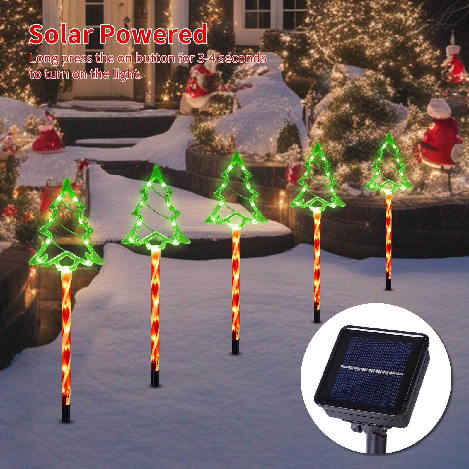 BRIGHTDECK Spring Solar Garden Lights, Solar Pat