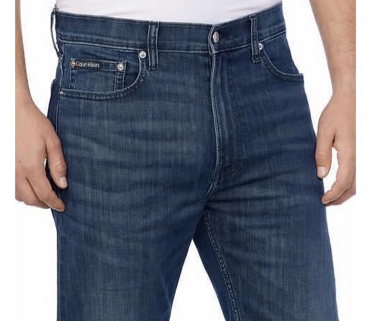 Calvin Klein Men's Slim Straight Jean (as1, Waist_Inseam, Numeric_36, Numeric_30, Secaucus HS)