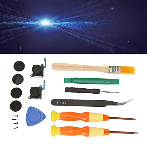 FECAMOS Joystick Repair Tool Kit, Ergonomic 17 in 1 Easy to Control Joystick Replacement Screwdriver Kit Professional for Game Consoles