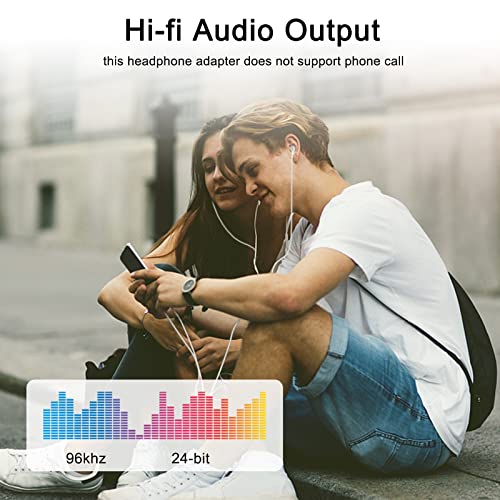 FEINODI Dual 3.5mm iPhone Headphone Splitter, 3 in 1 iPhone Adapter for Headphone Jack, with Charging iPhone Splitter, Compatible with iPhone 13/12/11/X/8/8plus/7/7plus/iPad-Support iOS 15