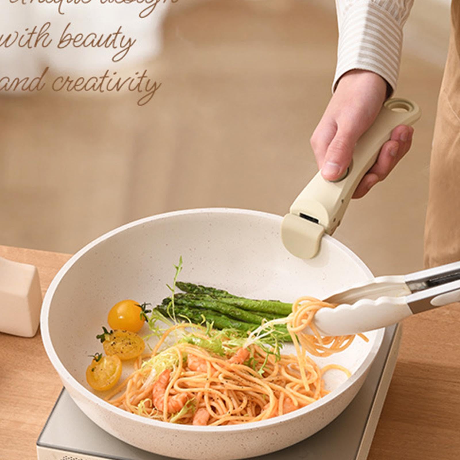 Generic Removable Pot Handle | Detachable Pot Handle | Pot Frying Pan, Stockpot Handle Grip Ergonomic Cookware Handle Replacement Pot Handle Country Kitchen Handles Removable Frying Pan, White