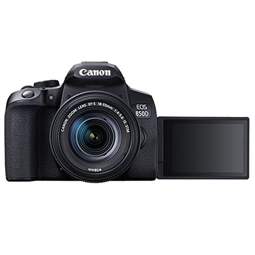 Canon EOS 850D (Rebel T8i) DSLR Camera w/EF-S 18-55mm F/4-5.6 STM Zoom Lens + 100S Sling Backpack + 64GB Memory Cards, Professional Photo Bundle (40pc Bundle)