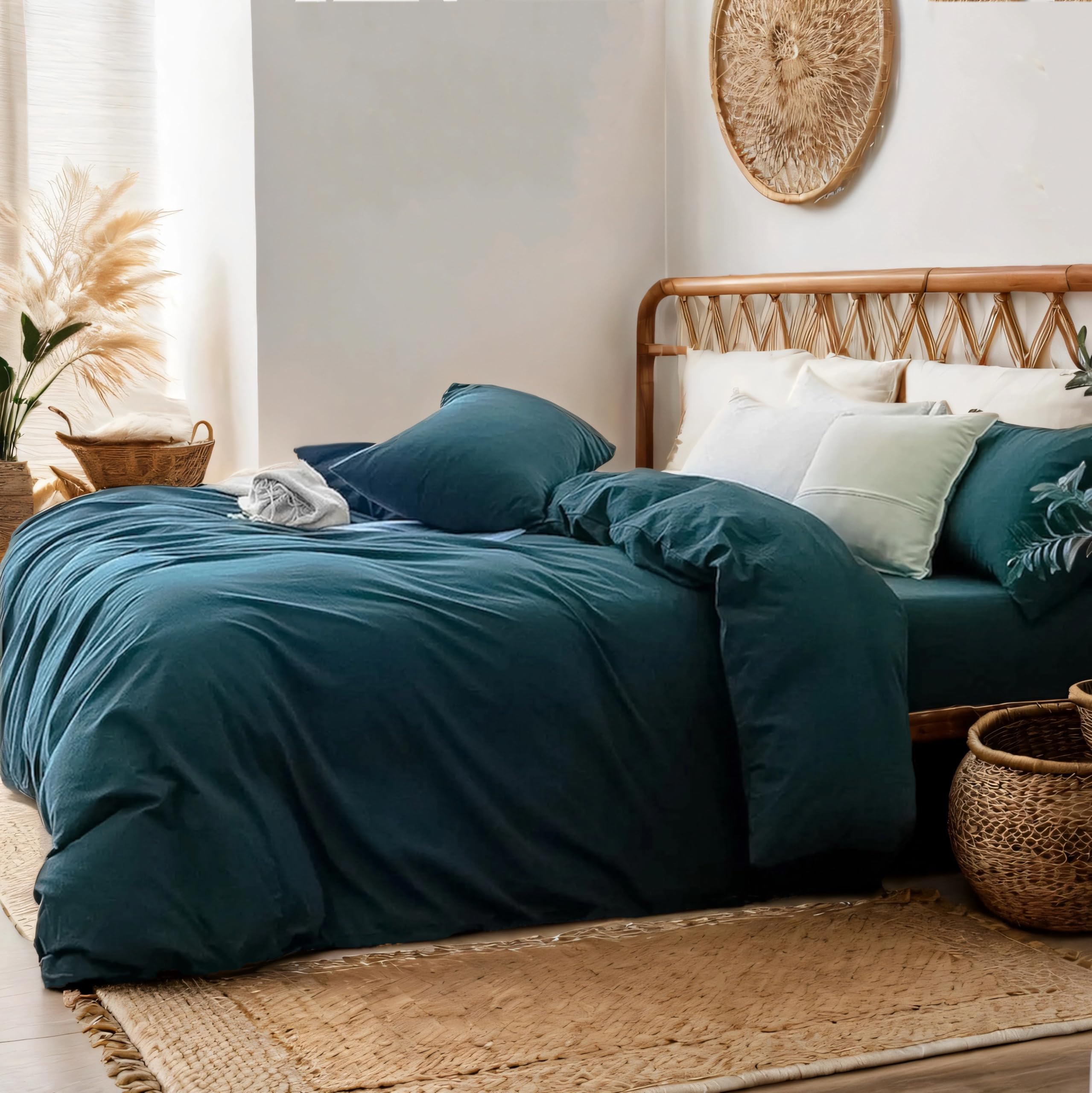 Fedali Touch Grey Duvet Cover King Size - Extra Cozy Bedding - 160 GSM Ultra Soft Duvet Cover Set with 2 Pillow Shams-3 Pieces- Comforter Not Included