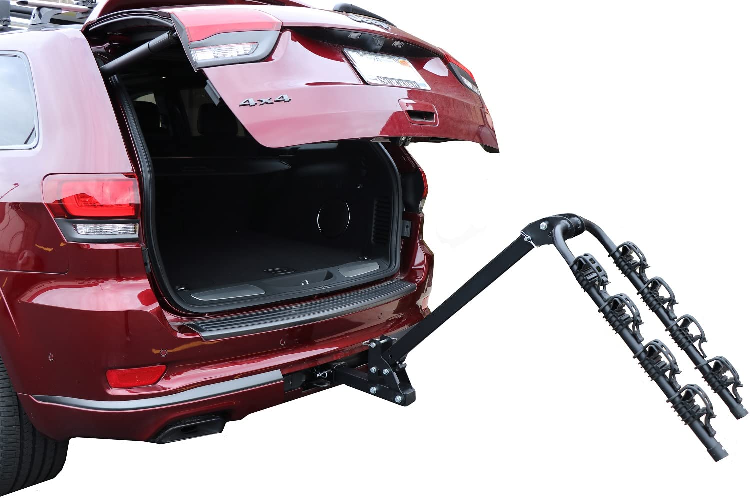 BRIGHTLINES Heavy Duty Swing Away Fold Down 2" Hitch Mount Bike Rack for up to 4 Four Bikes