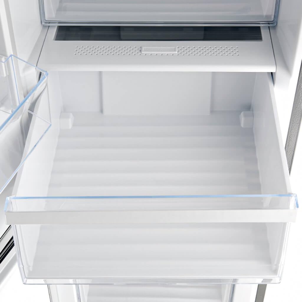 Forno Guardia 46.8" Side by Side Refrigerator with Touch Control & LED - 21.6 cu.ft Bottom Freezer Refrigerator - Swing Double Door Fridge with Adjustable Glass Shelves, Freezer and Crisper Drawers