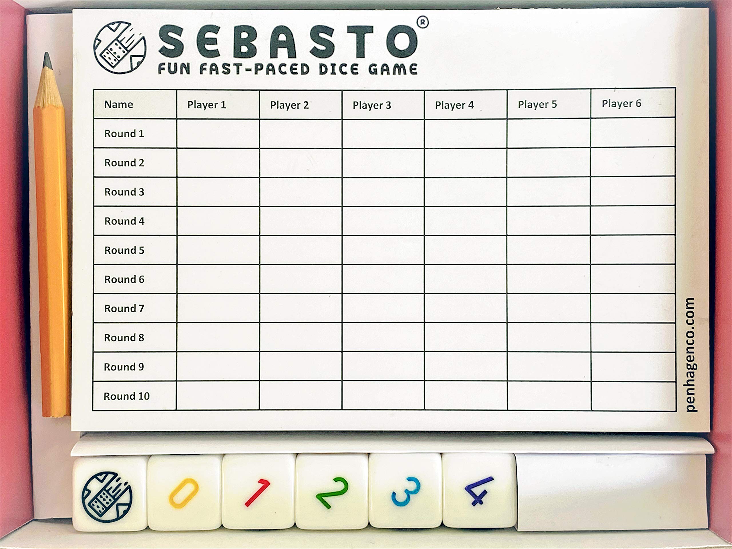 Sebasto Dice Game. Great for Family Game Night