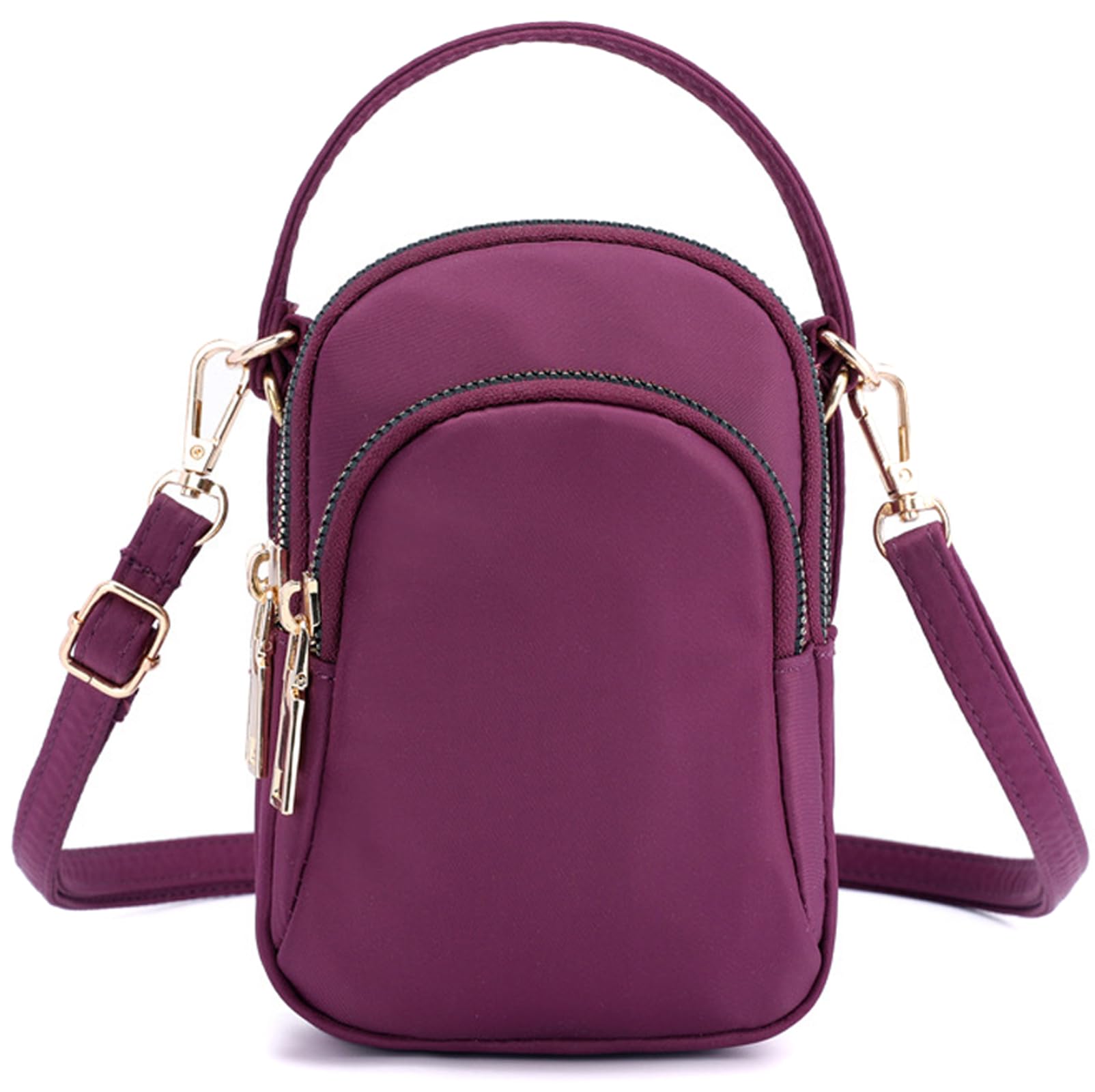 Toniker Nylon Multi-Pockets Small Crossbody Bags Cell Phone Purse Smartphone Wallet for Women with Handy Carry
