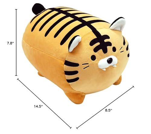 Onsoyours Cute Plush Tiger Doll Stuffed Fluffy Tiger Plush Toy Soft Animal Plush Pillow for Kids (Brown Tiger, 13.7")