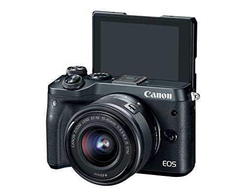 Canon EOS M6 (Black) EF-M 15-45mm f/3.5-6.3 is STM Lens Kit (Renewed)