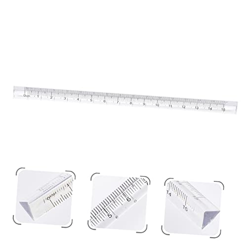 NUOBESTY 8pcs Transparent Triangular Ruler Plastic rulers Metric Ruler Machinist Ruler Clear Scale rulers Ruler for Transparent Small Ruler Architecture Supplies Classroom Supplies