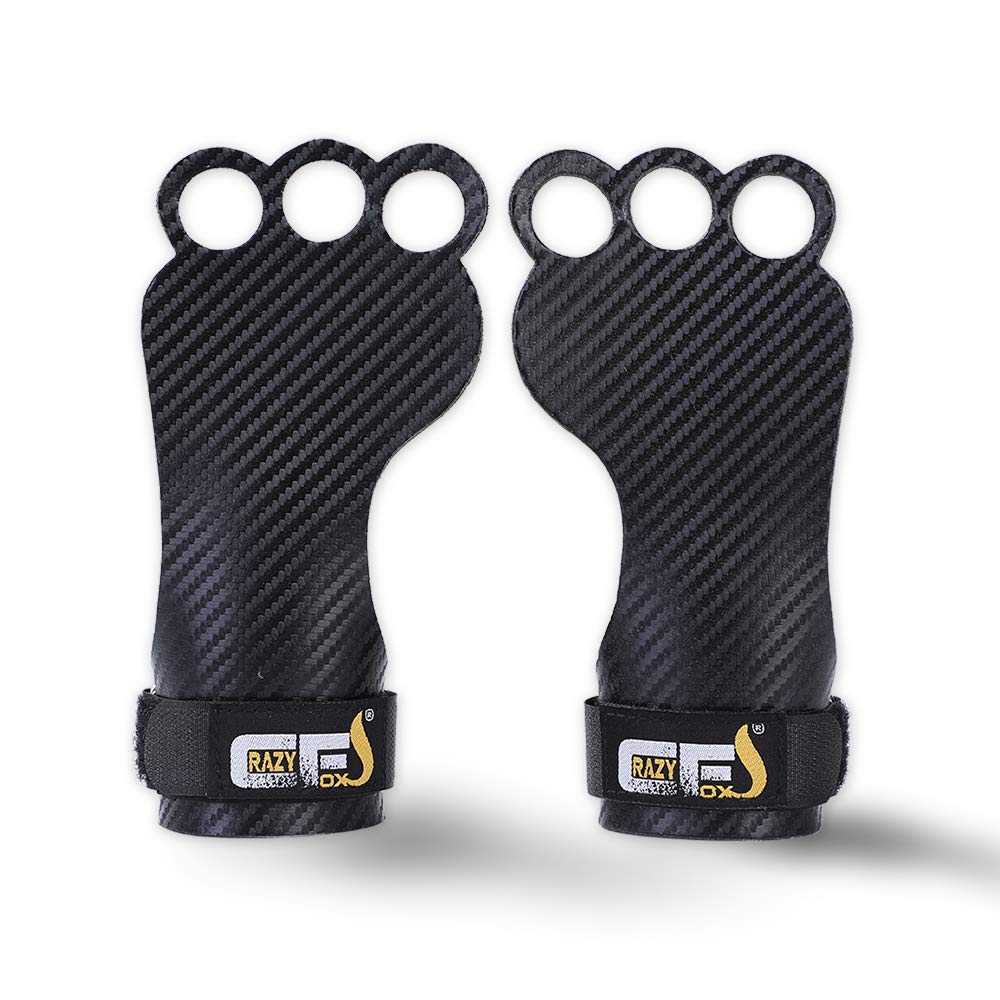 CRAZY FOXS Gymnastics Grips for Hand Protection Perfect for Crossfit Pull-ups Kettlebell Gymnastic Rings New Ergonomic Design (Small)