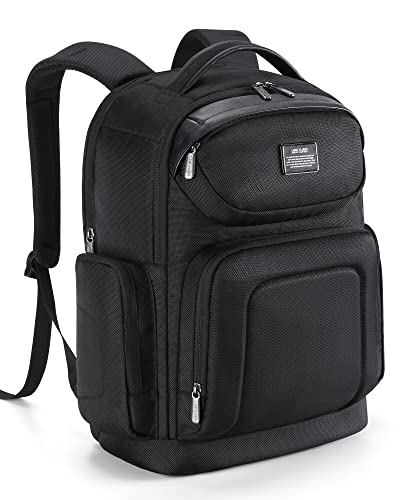 LIGHT FLIGHT Travel Laptop Backpack for Men Women,Water Resistant College Bag,Carry on Backpack Flight Approved,Work Bookpack Fits 15.6 Inch Laptop,Lightweight Hiking Bag,Black