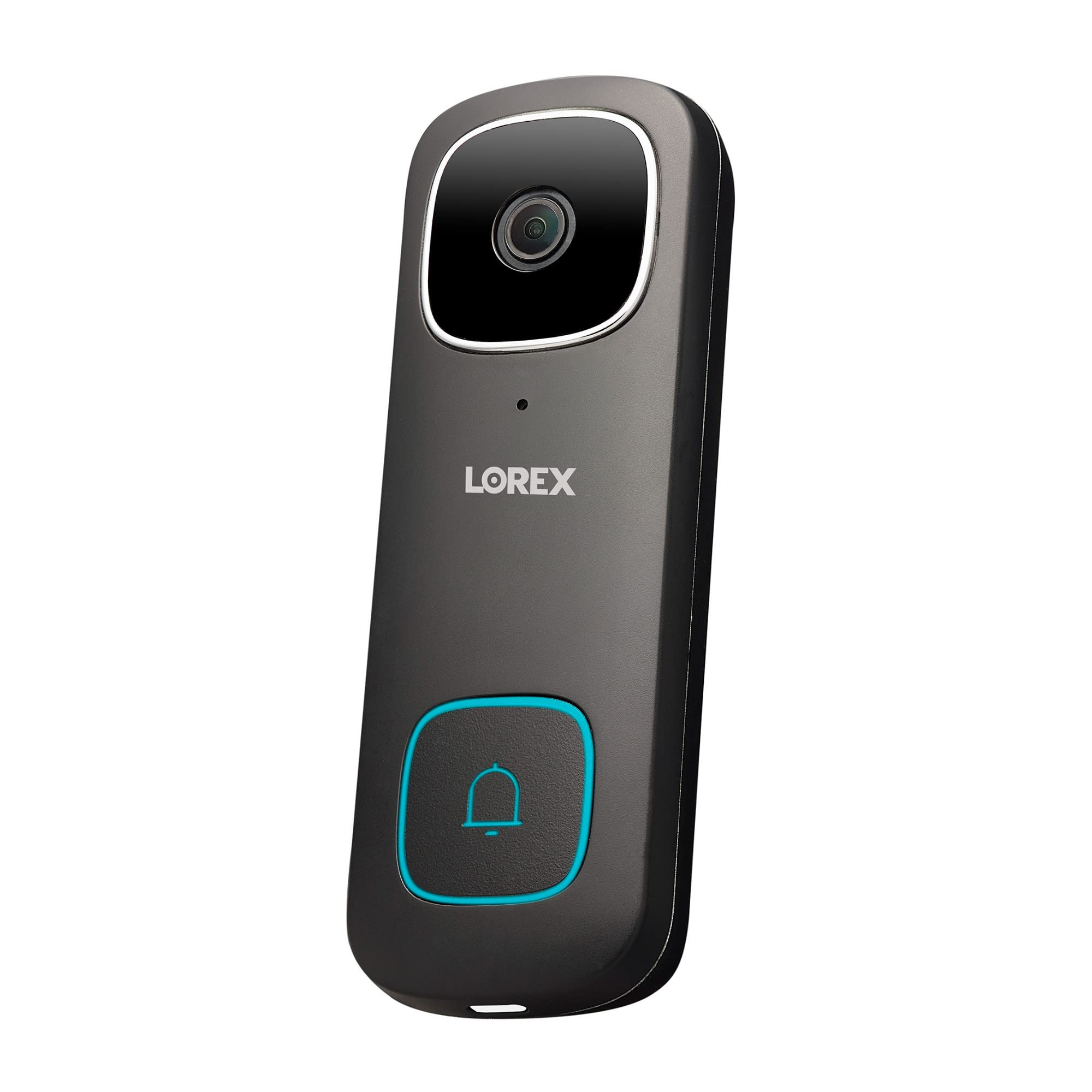Lorex 2K Wired Video Doorbell (Black) with 64GB MicroSD Memory Card Bundle (2 Items) LORB451AJDBE_K1