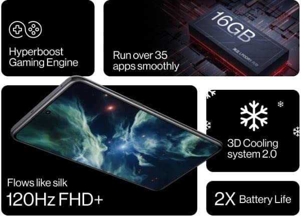 OnePlus 10T | Moonstone Black | 5G Unlocked Android Smartphone U.S Version | 8GB RAM+128GB Storage | 120Hz Fluid AMOLED Display | Triple Camera 50+8+2MP, 16MP | 125w SuperVOOC Charging (CPH2417)