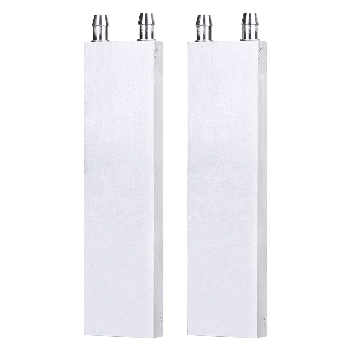 Clyxgs Aluminum Water Cooling Block,Liquid Cold Water Plate Heat Sink Water-Cooled Exchanger Head semiconductor Refrigeration Sheet CPU Graphics Radiator Heatsink Endothermic Head(40 x 160 x 12mm)2pcs