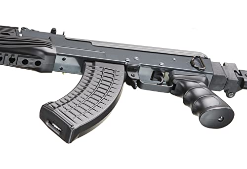 Realstic DE Airsoft AK-47 AEG Rifle Side Folding Stock with Battery & Charger, Black