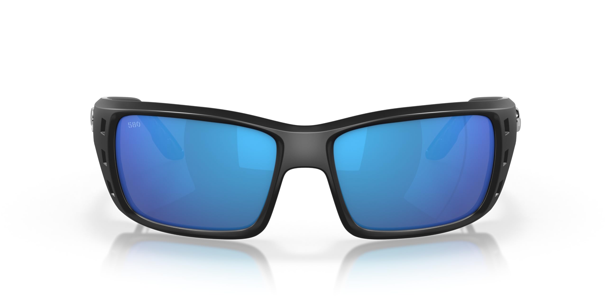 Costa Del Mar Man Sunglasses Matte Black Frame - Blue Mirror Lenses - 63MM
