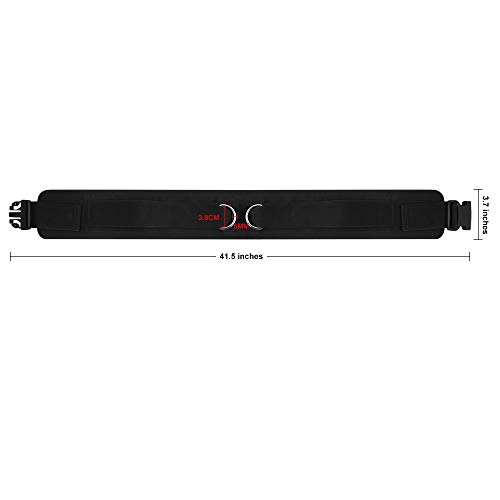 HYVAWO Waist Belt Neoprene Padded Gym Pulley Strap with Rings for Cable Machines Fitness Exercise Speed Agility Resistance Training