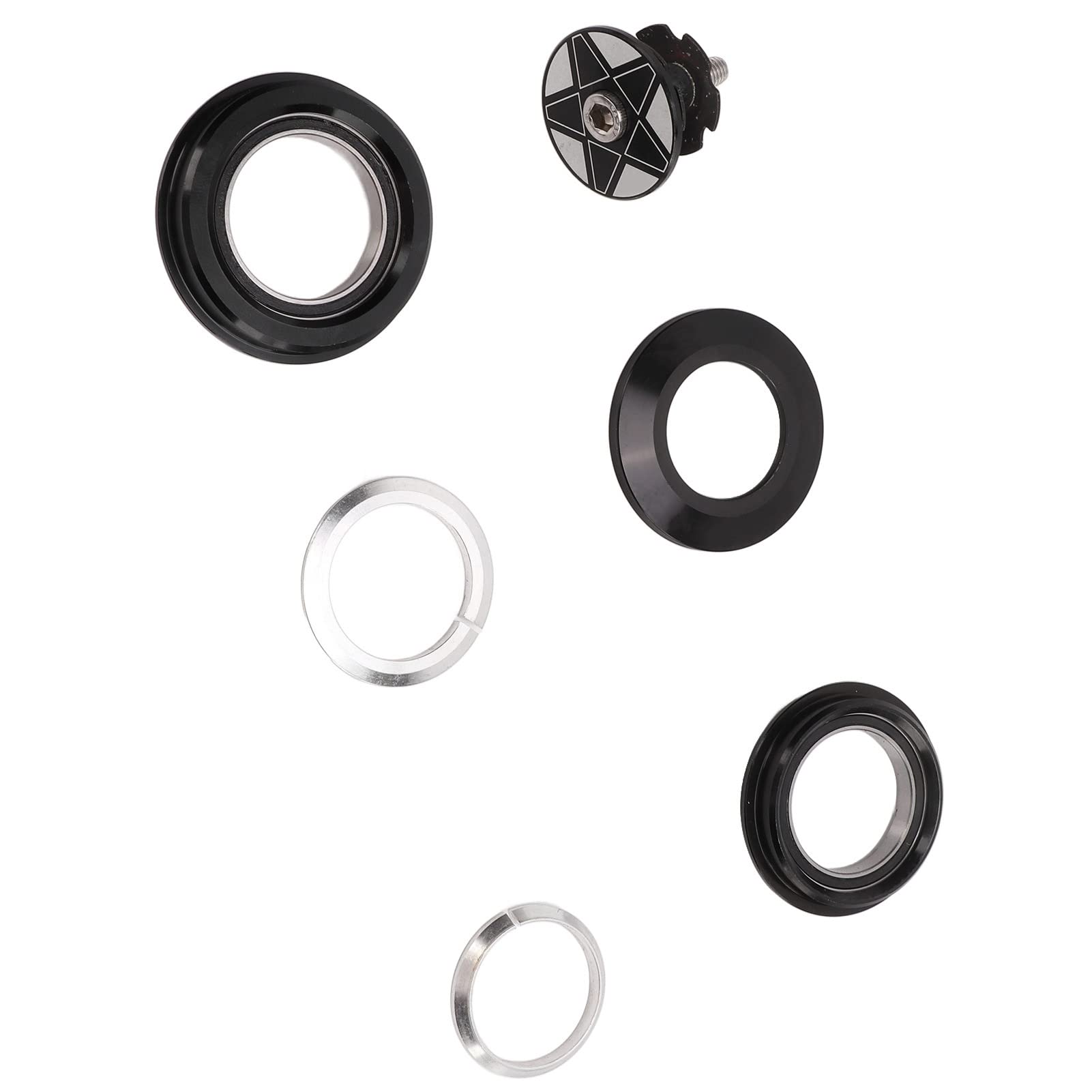 CUTULAMO Headset Bearing Bowl Group, Mountain Road Bike Headset Bearing Rustproof Easy to Non Fade CNC Process Aluminum Alloy for
