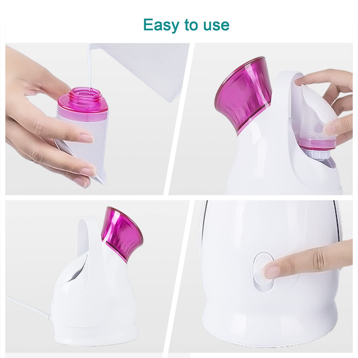 Facial Steamer Hot Mist Nano Ionic Face Skin Hydration Opening Pores Deep Cleansing