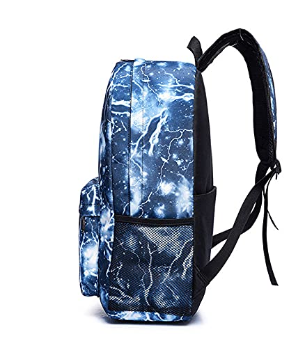 DAMLUX Unisex Backpack School Travel 3d Prints Casual Sports Backpacks For Boys and Girls Black