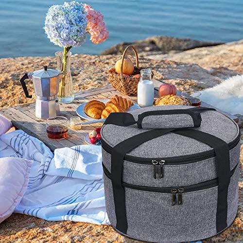 Double Decker Casserole Carrier for Hot or Cold Food,Pie Carrier,Casserole Carrier,Casserole Dish Carrying Case,Insulated Food Warmer Bag for Picnic