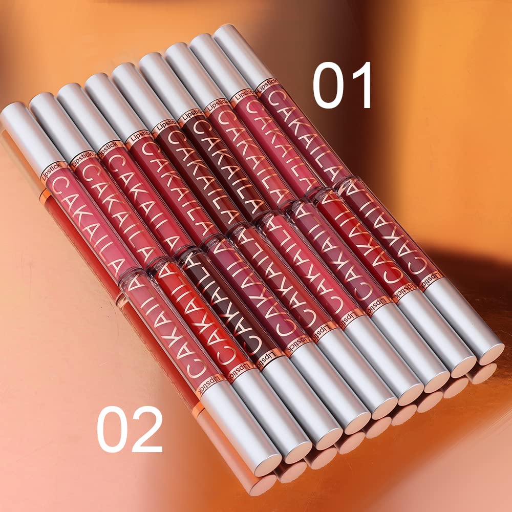 FAEYLI MAKEUP 9Pcs Matte Liquid Lipstick+1Pcs Lip Plumper Makeup Set Kit,women 24 hour stay waterproof long lasting lip gloss (A-Set 9+1 Colors 02)