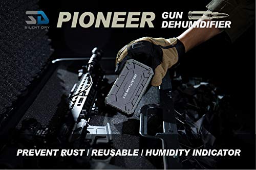 SD SILENT DRY Pioneer Gun Safe Dehumidifier, Reusable mini Portable Dryer effective for up to 20L, Fast renew and Mold remover for Gun/Safe/Camera/Instrument, 1 piece in one package, Ranger Green