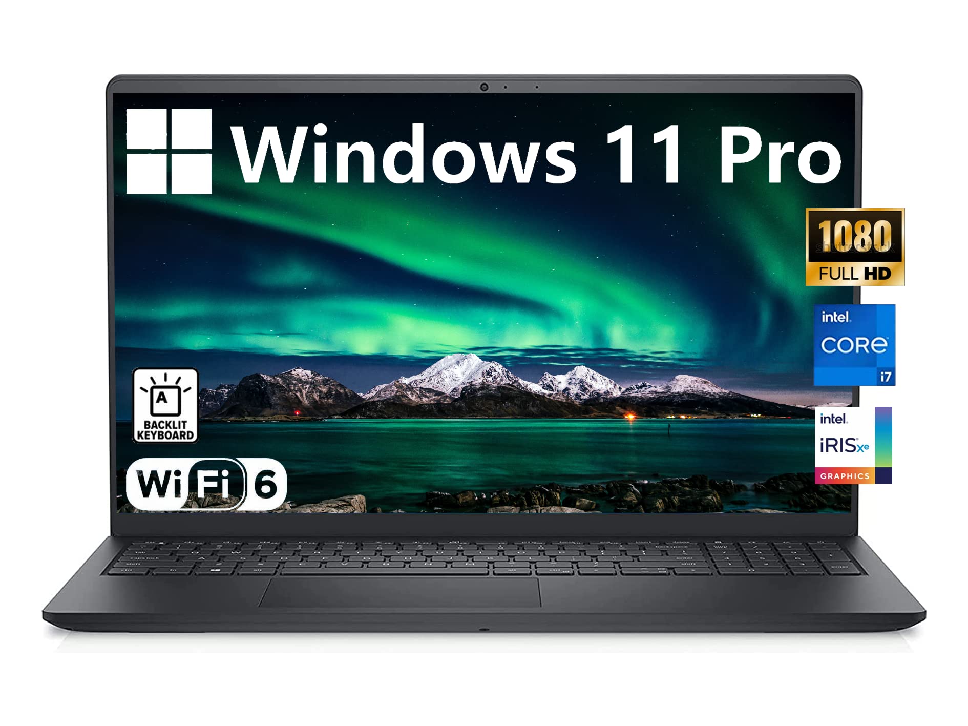 Dell Inspiron 3000 3520 Business Laptop, 15.6" FHD 120Hz Display, 12th Gen Intel Core i7-1255U Processor, Windows 11 Pro, 32GB RAM, 1TB SSD, WiFi 6, Backlit Keyboard, Long Battery Life, Durlyfish