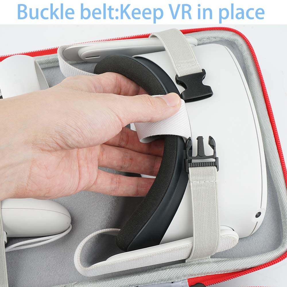 Brappo VR Carrying Case Compatible with Oculus Quest, Protect Oculus Quest VR Gaming Headset and Controllers Accessories