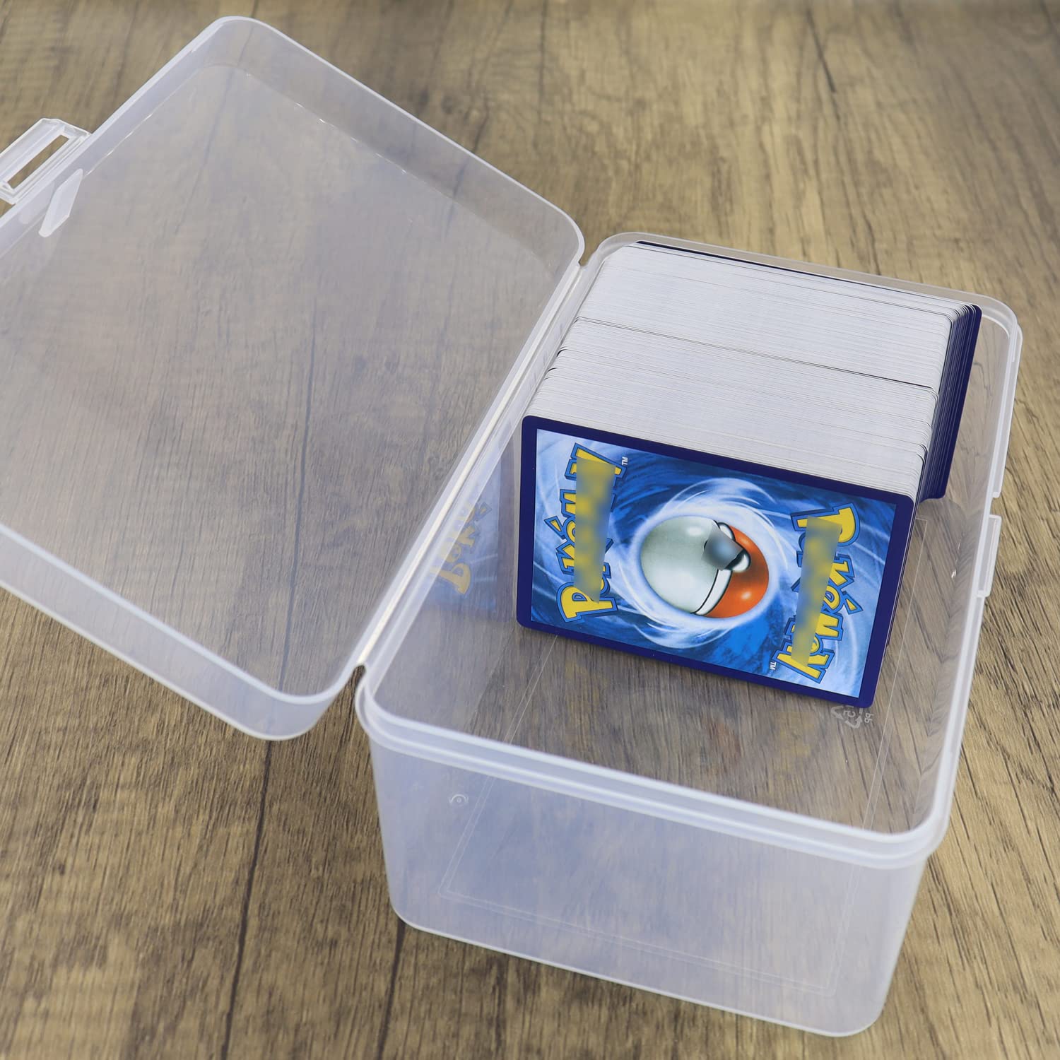 Cwdew 2PCS High Capactiy Playing Card Case Holder Plastic Trading Card Storage Box Card Deck Box Sports Baseball Game Card Storage, Each Box Holds Up to 470pcs Standard Size Cards