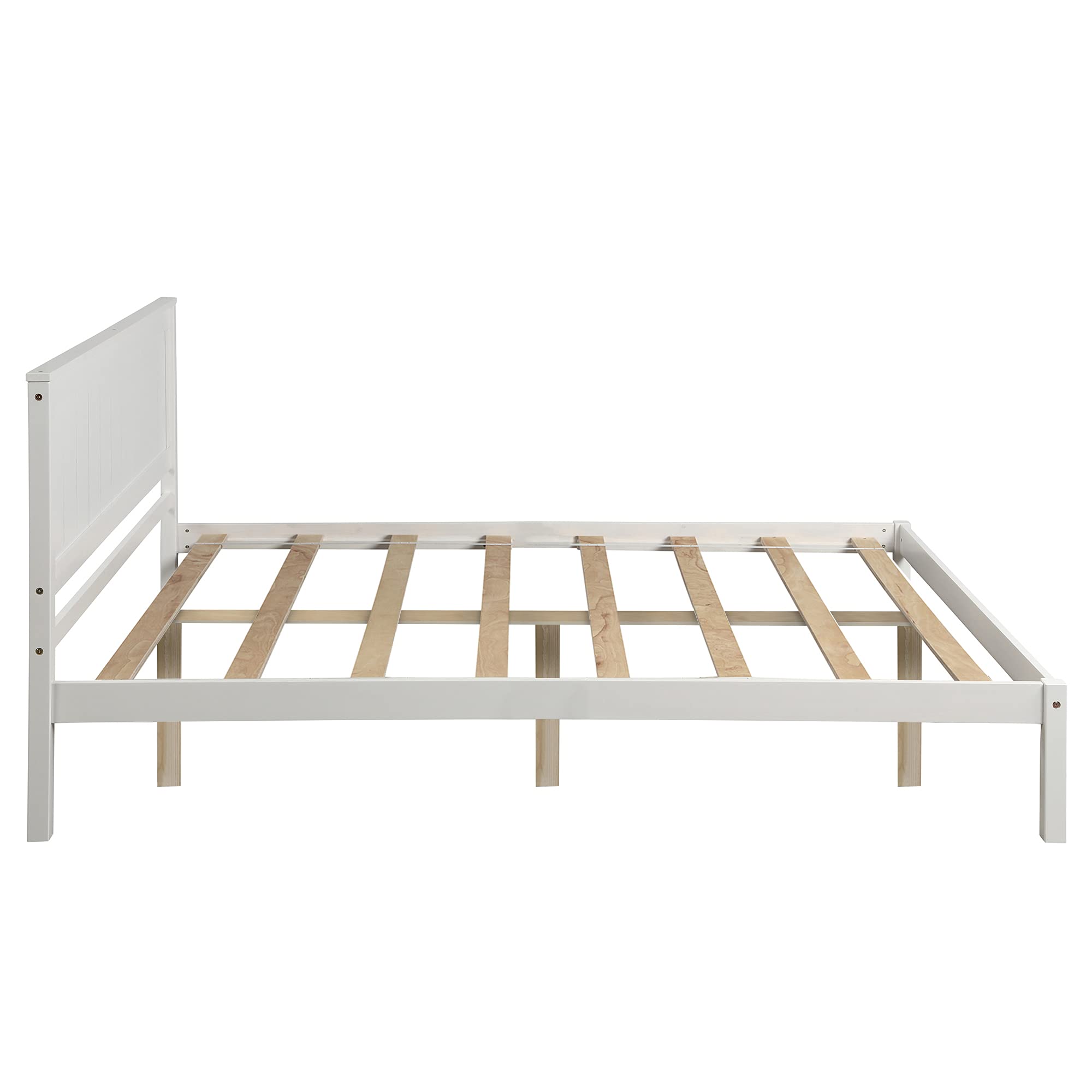 DKLGG Full Bed Frame with Headboard Bed Frame No Box Spring Needed Modern Wood Bed Frame More Sturdy, Noise-Free, Easy Assembly Bed Frame