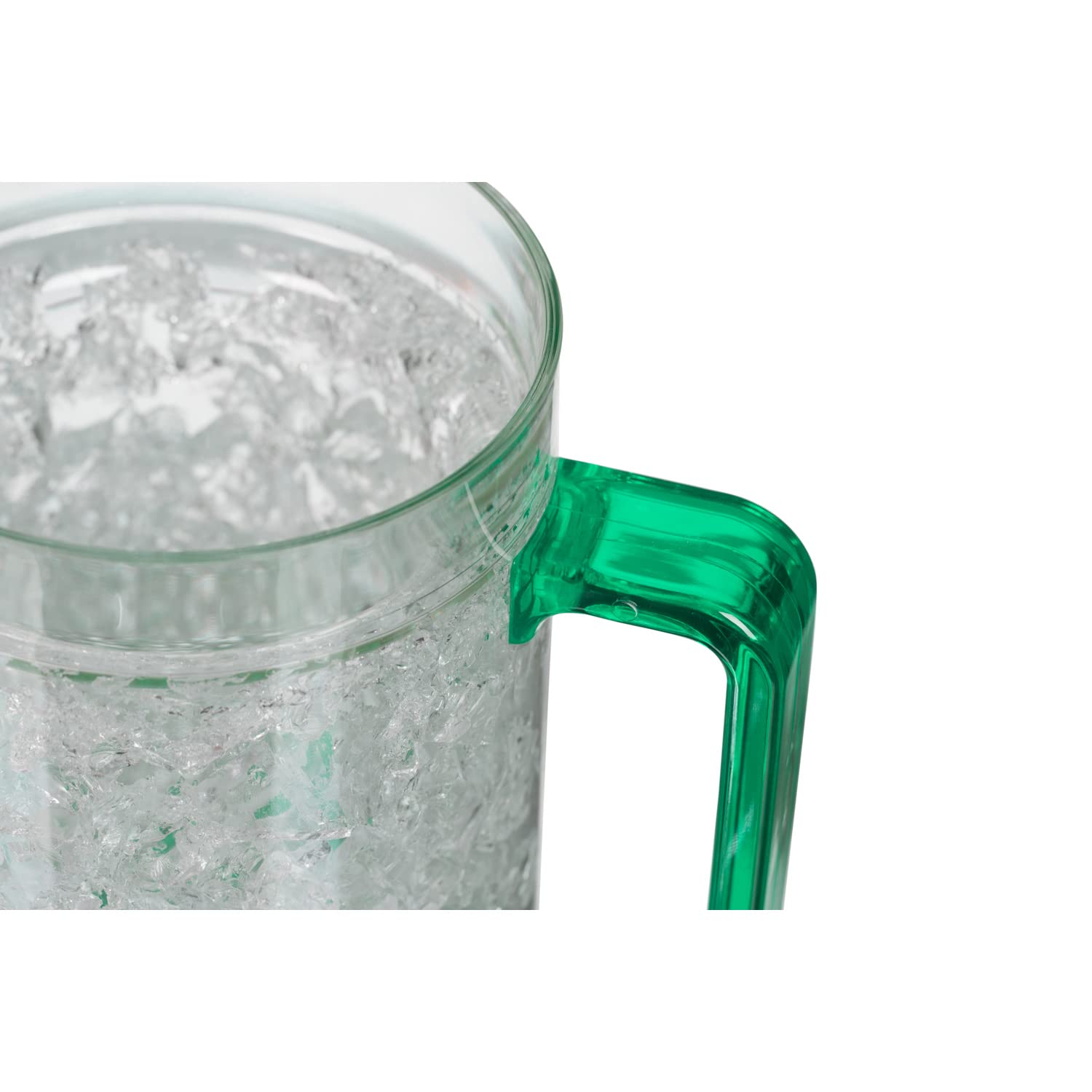 Double Wall Gel Freezer Mug - Set of 4 - Red, Orange, Blue, Green