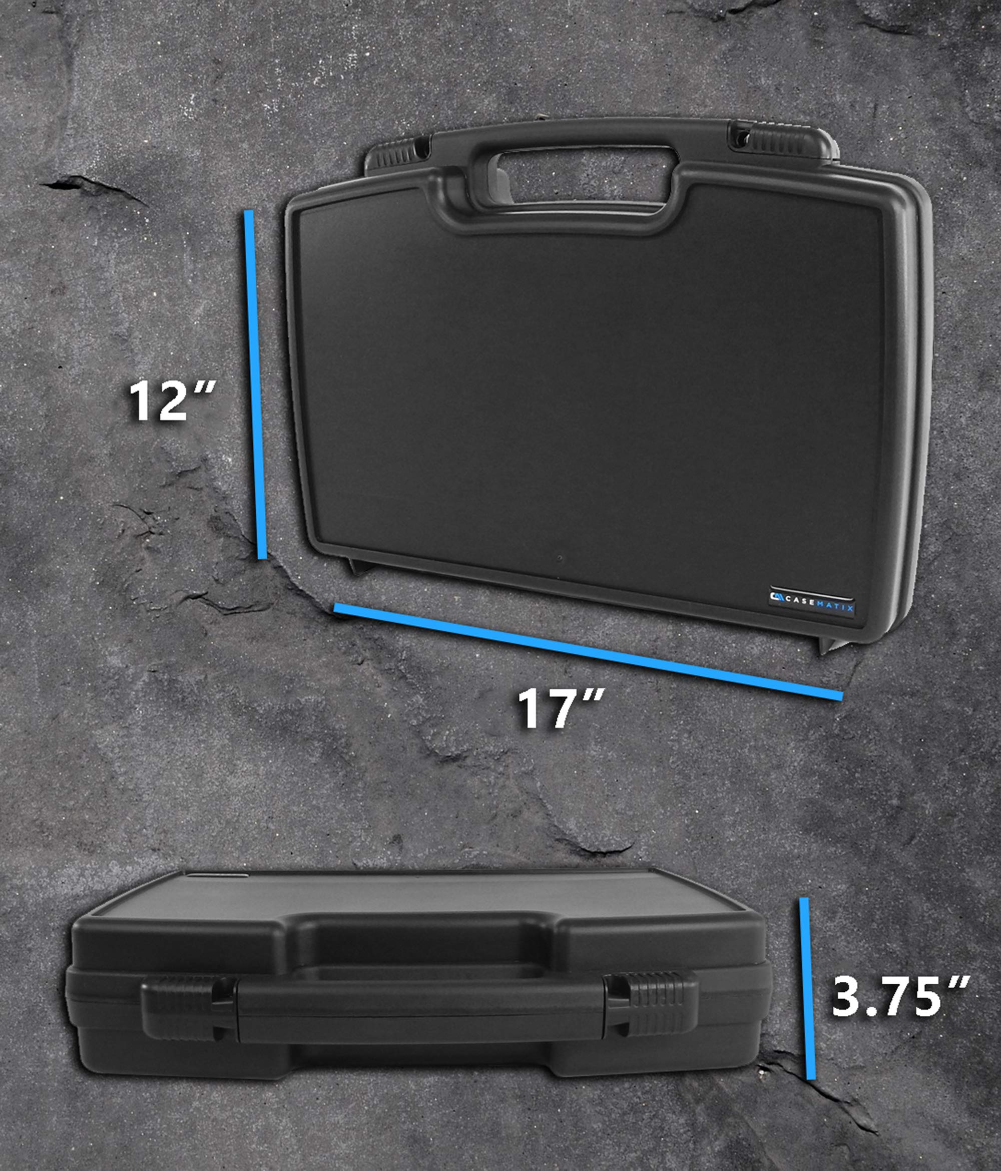 CASEMATIX Travel Case Compatible with Zoom R4 MultiTrak 32 Bit Float Recorder or Zoom H8 Handy Recorder - Hard Shell Carrier for Audio Recorders and Accessories with Customizable Foam, Case Only