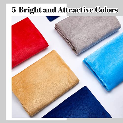 Juexica 20 Pcs Fleece Blanket Bulk Plush Throw Blankets Lightweight Warm Cozy Pet Friendly Solid Color for Home, Office, Wedding, Gifts, Outdoor, Camping, 40 x 60 Inches, Grey, Dark Blue, Red, Orange