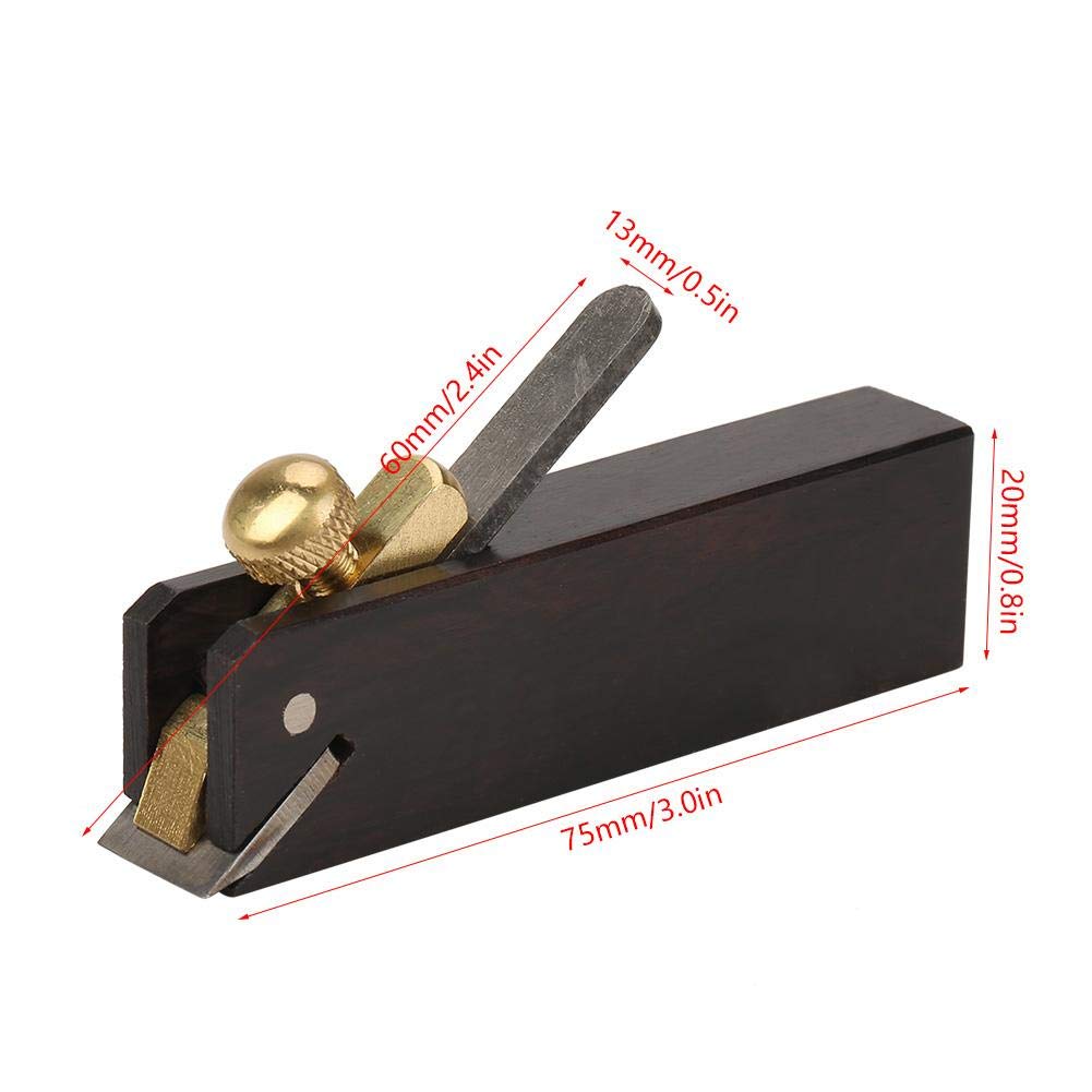 Portable Wood Hand Planer Ebony Mini DIY Cable-line Woodworking Plane Carpenter Wood Cutting Tool for Trimming ChamfeEdge Sloping