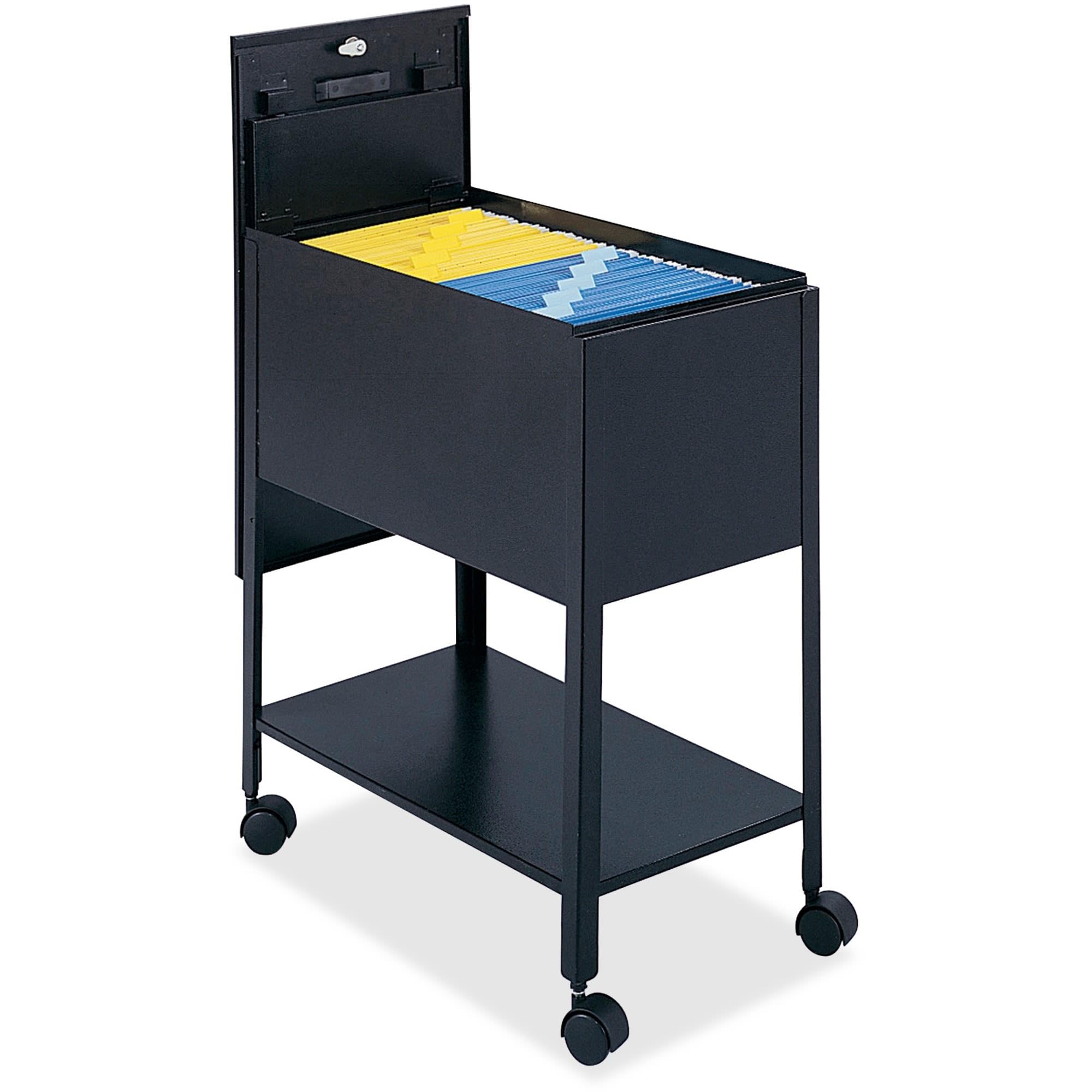 Safco Extra Deep Mobile Tub File, Rolling File Cart, Fits Letter and Legal-Size Hanging Folders, Includes a Locking Lid and 2 Keys