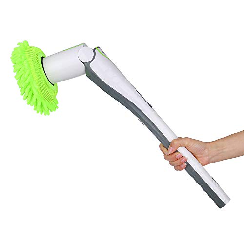 Toxz Multifunctional Stubborn Handheld Cleaning Brush Portable Four-Piece for Family Car White,Waterproof,Two Modes,Low Noise,Adjustable Head(Ship from US!)
