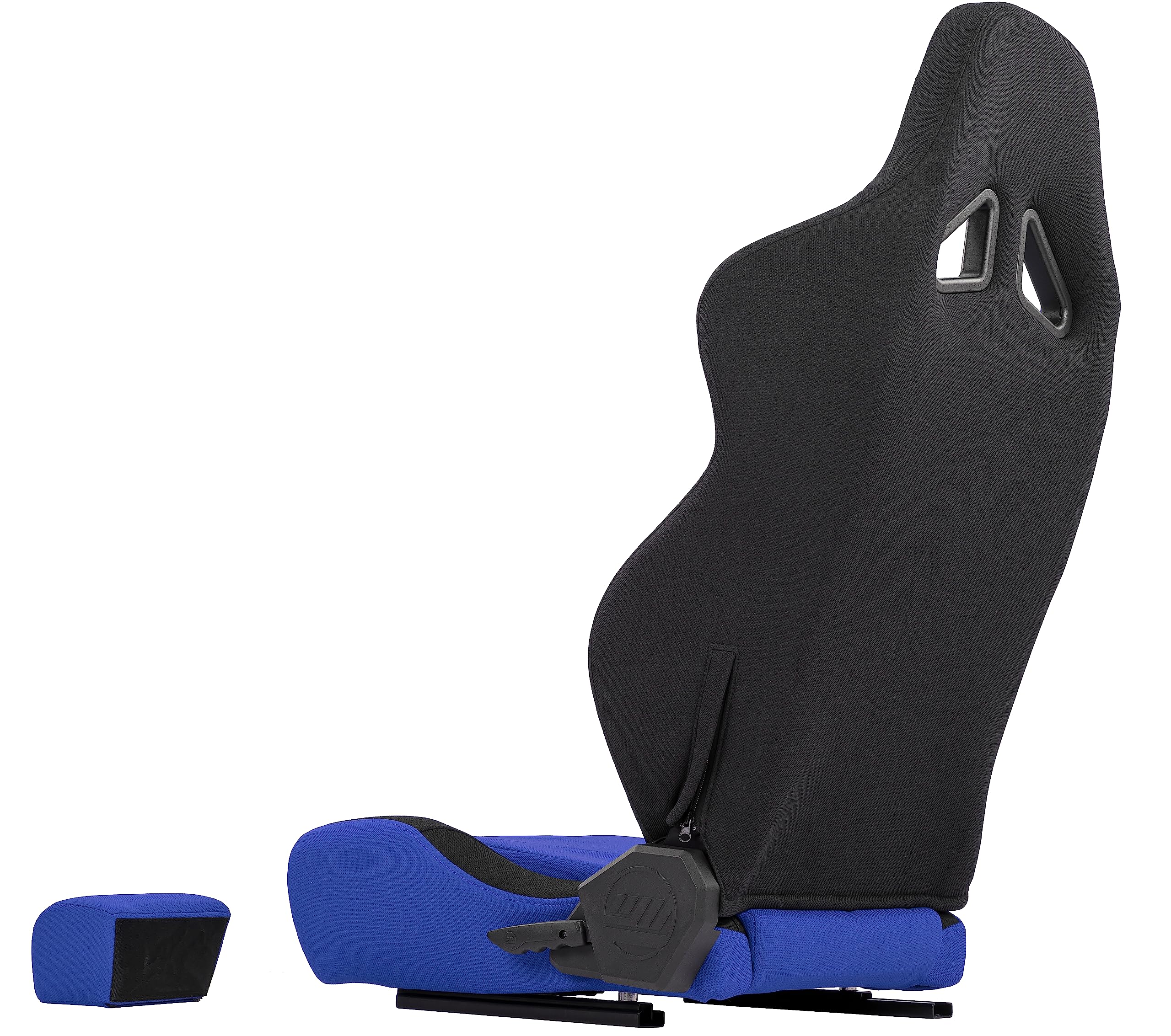 OpenWheeler SimFab Flight Simulator Seat With Seat Base Cut Out For Fighter Stick Or Helicopter Collective, blue