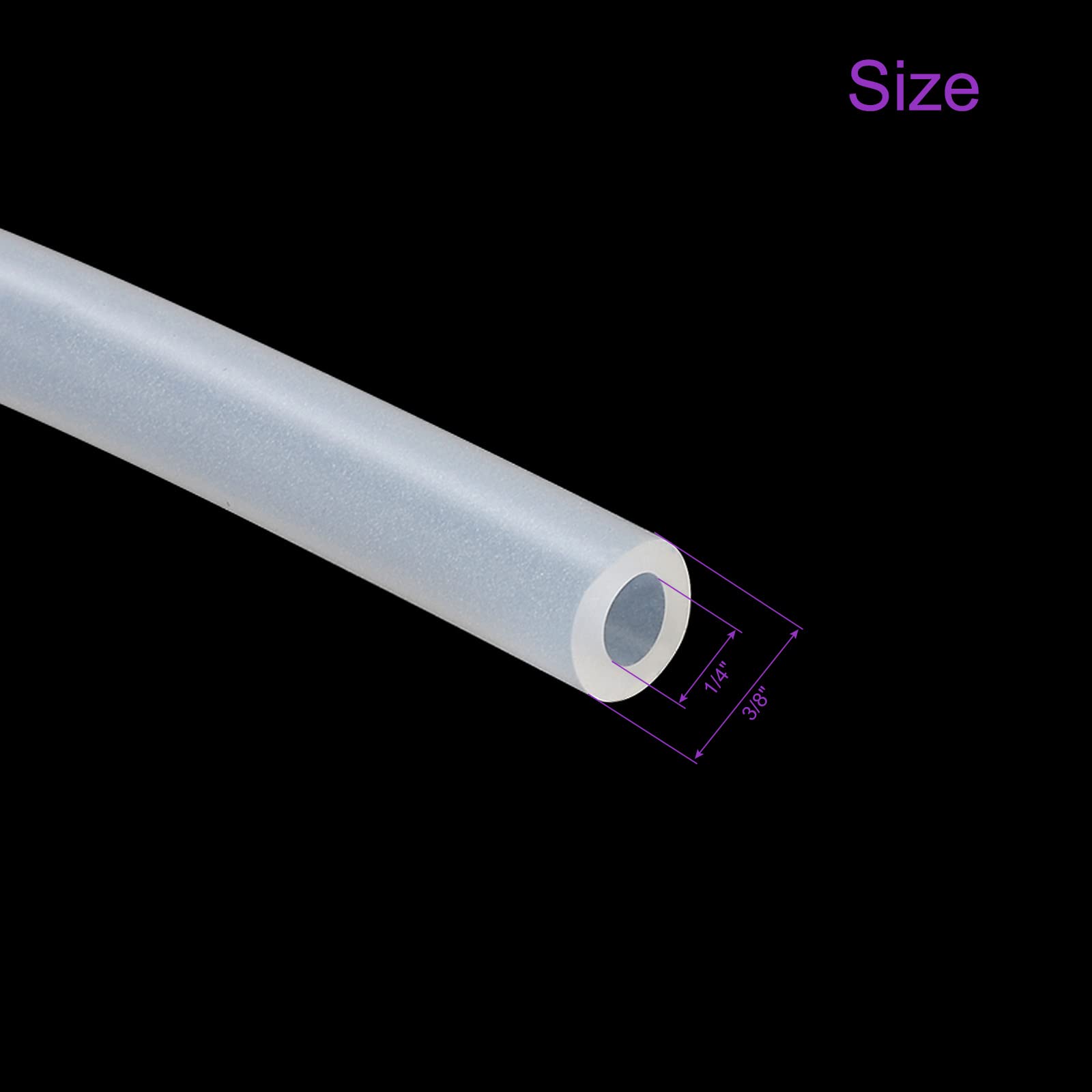 DMiotech 1/4" ID 3/8" OD 5 Feet Clear Silicone Tube, Industrial Silicone Hose, for Water Air Pump, Garden Irrigation