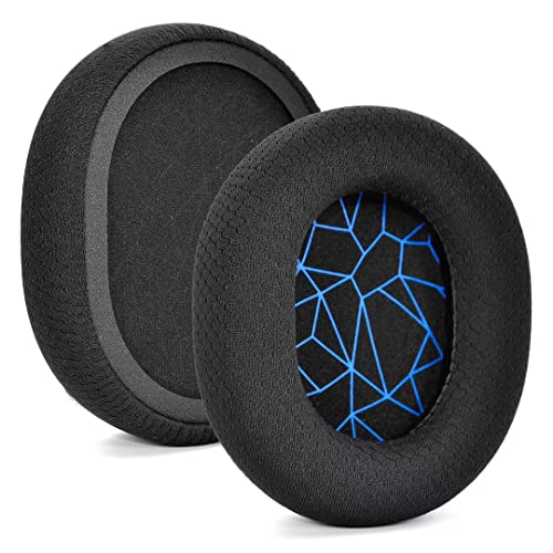 LZYDD Replacement Black Fabric Ear Pads Cushion Earmuffs for SteelSeries Arctis 1 3 5 7 Pro Wireless Gaming Headset Headphone (Earpads Blue/Black)
