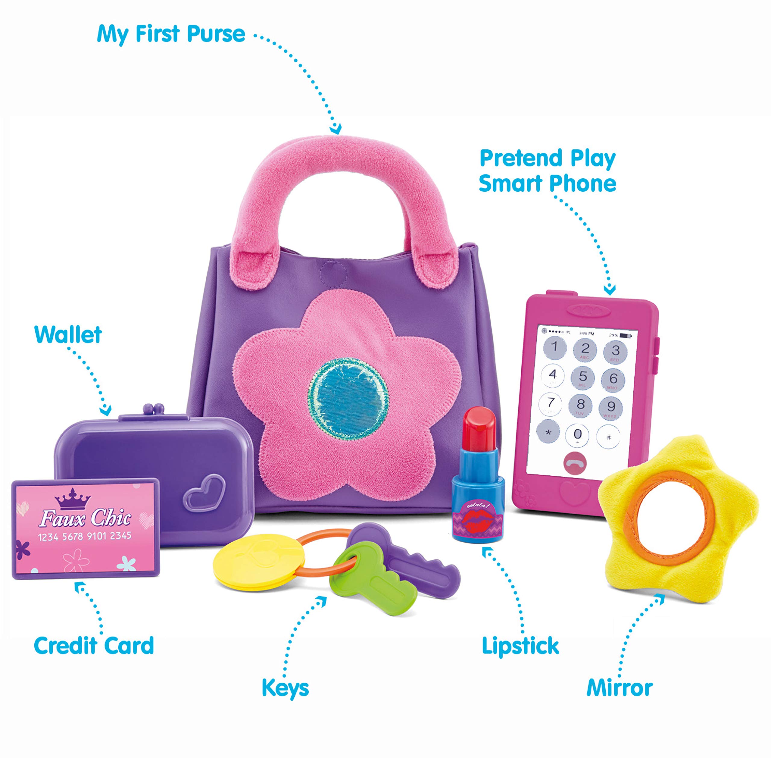 Kidoozie My First Purse, Fun and Educational, For Toddlers and Preschoolers, Encourages Safe Play , Pink