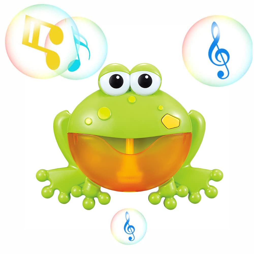 Toy Baby Bath Bubble Maker Machine Musical Frog Bathtub Shower