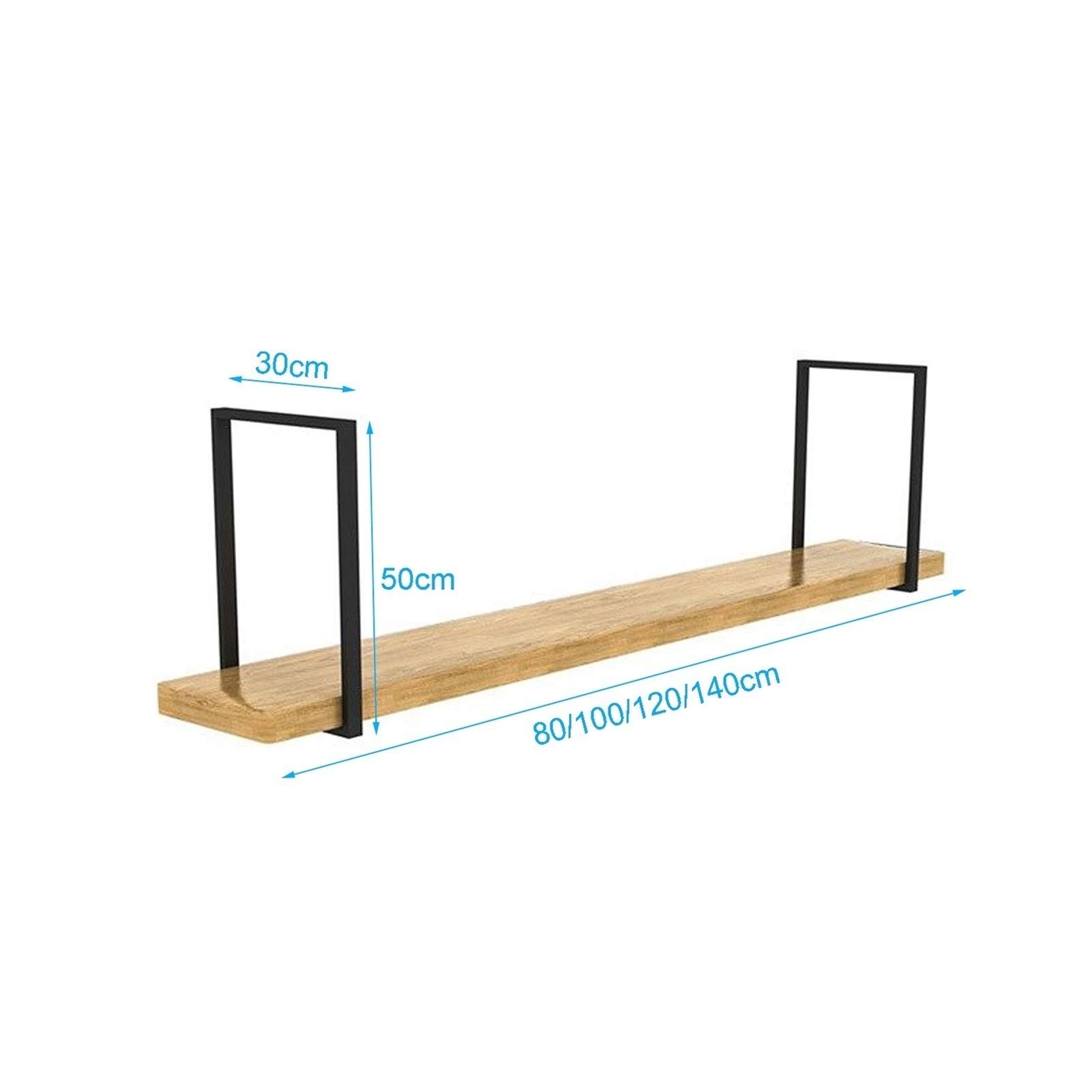 DMUNIZ Rack Ceiling Shelf for Wrought Iron Solid Wood, Iron Hanging Wine Rack Suspended Ceiling Storage Rack & Shelves,for Bars/Restaurants/Kitchens,4 Sizes