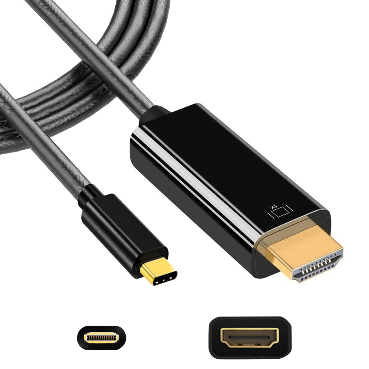 klangdorf USB Type C to HDMI Cord 6ft Long Cable