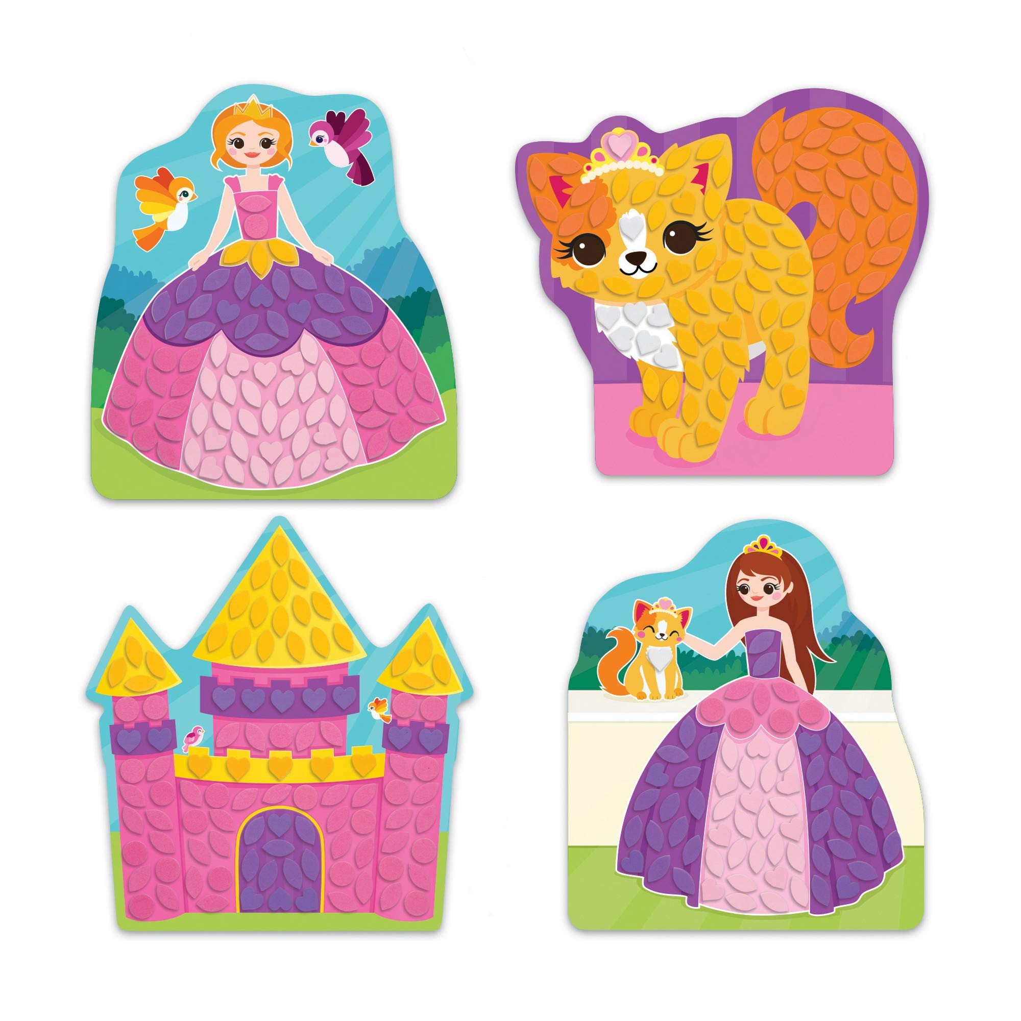 ORB My First Sticky Mosaics Princesses, Purple/Pink/Yellow/Blue, 9.5" x 1.5" x 9.5" (50955-00)