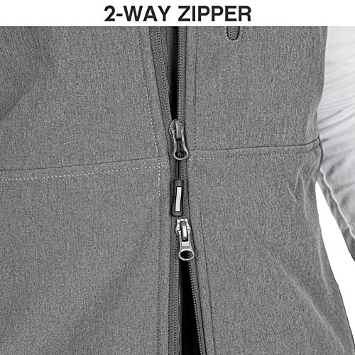 Outdoor Ventures Men's Running Vest Outerwear, Lightweight Windproof Fleece-Lined Softshell Sleeveless Jacket for Golf