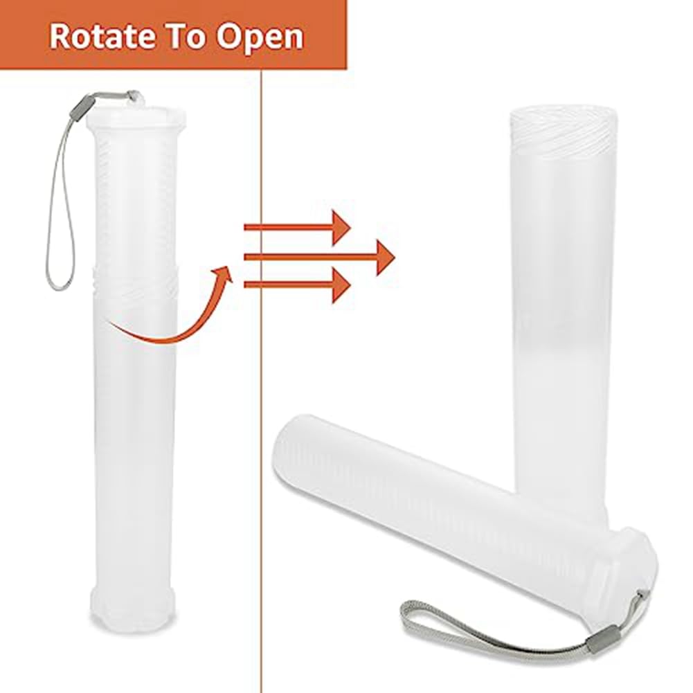 Geynutaly 4 Piece Extendable Plastic Paint Brush Case Clear Long Paint Brush Holder Tube Storage Pencil Container