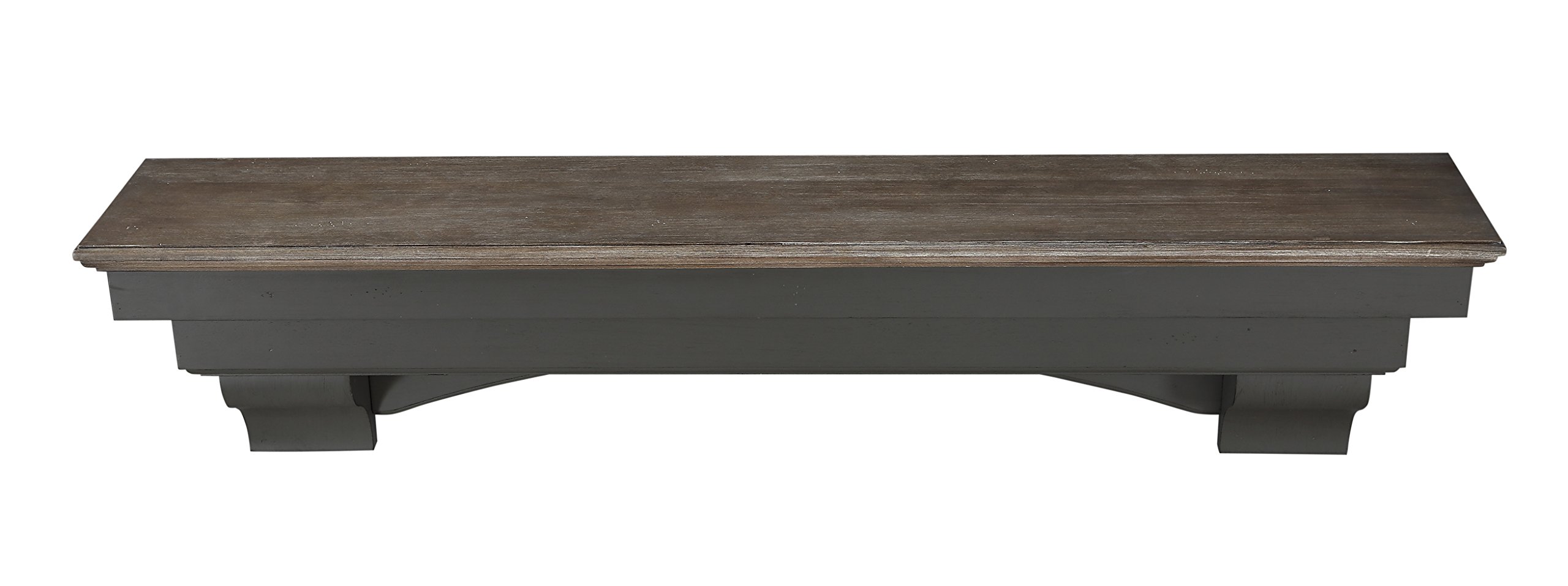 Pearl Mantels 499-72-27 Hadley Mantel Shelf, 72-Inch, Cottage Distressed