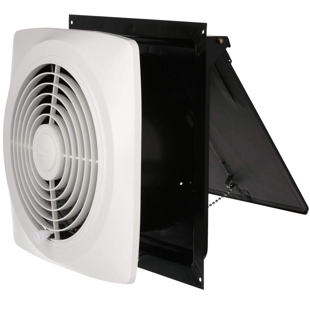 Broan-NuTone 506 Chain-Operated, Through-the-Wall Ventilation Fan White Cover, 430 CFM, 7.5 Sones, 10"